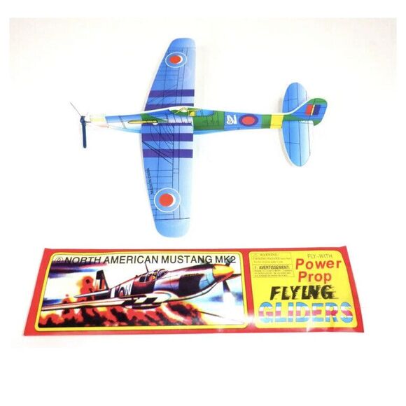 Toys | Power Prop Flying Gliders North American Mustang Mk2 8 Airplane ...